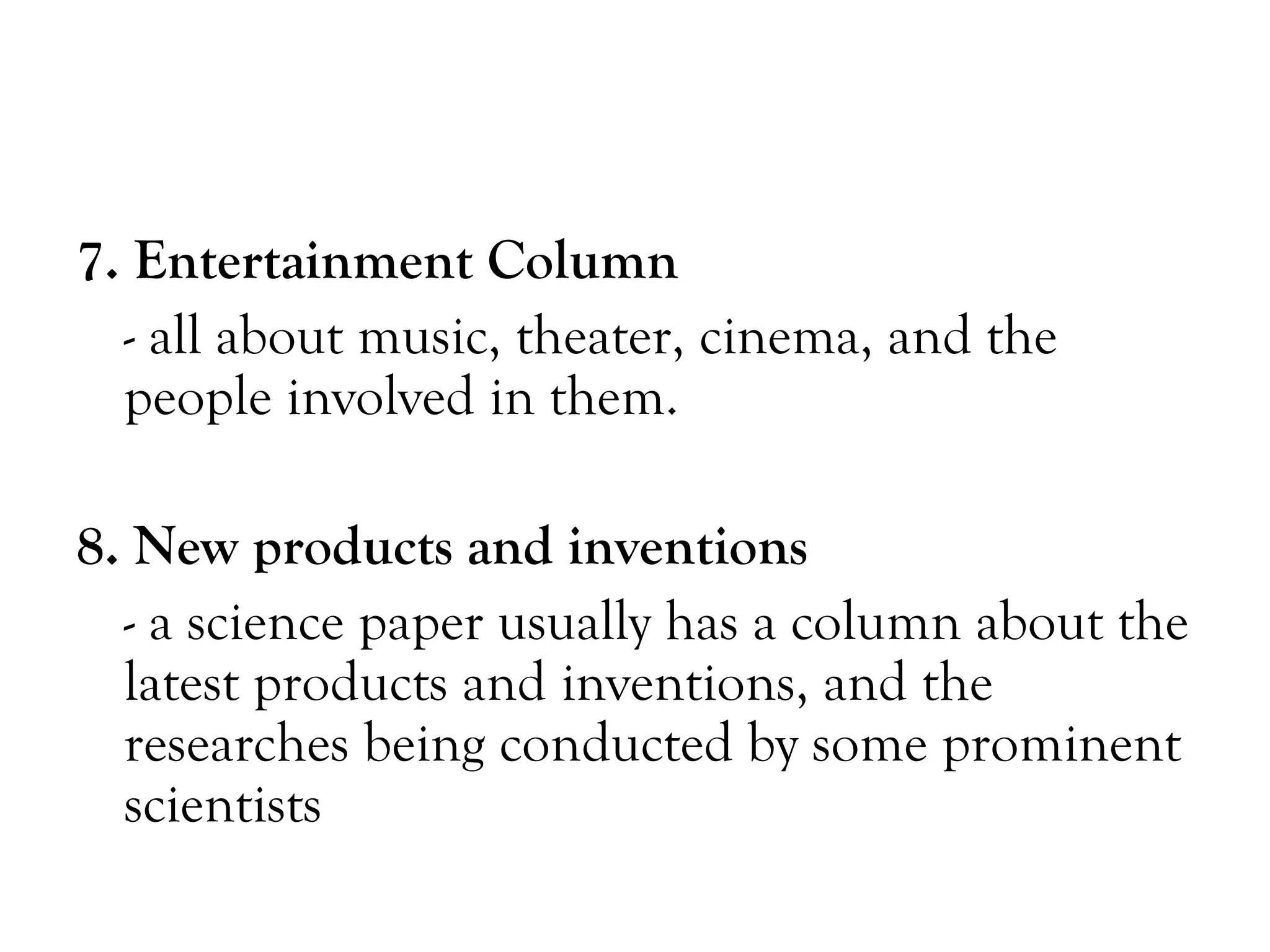Column writing | PPT