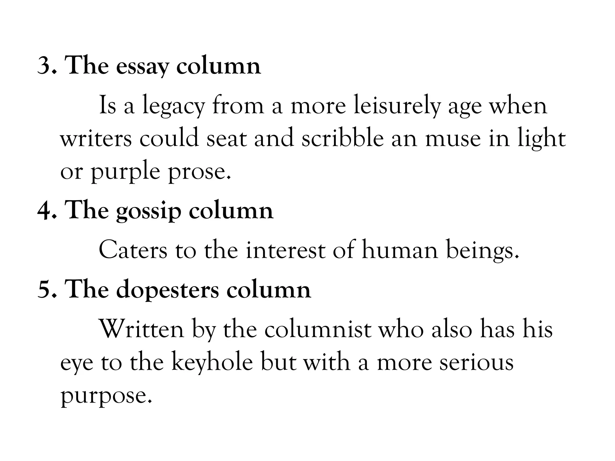 Column writing | PPT