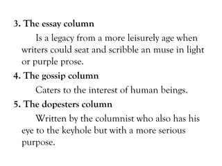 Column writing | PPT