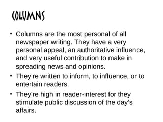Column writing | PPT