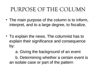 Column writing | PPT