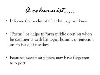 Column writing | PPT