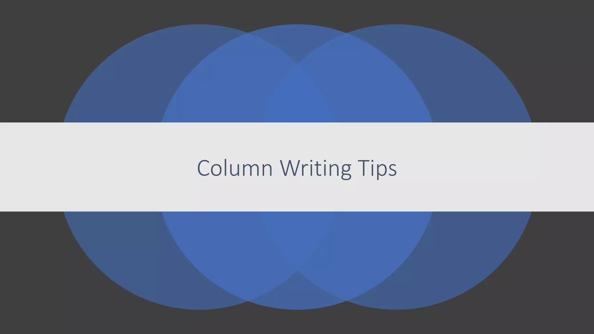 Column writing | PPTX