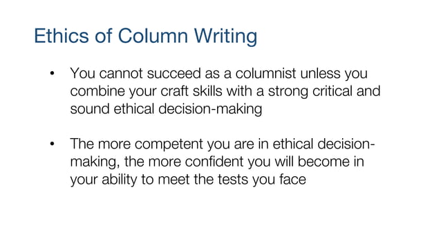 COLUMN WRITING-how to write column writing | PPTX | Hobbies & Interests