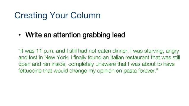 COLUMN WRITING-how to write column writing | PPTX COLUMN WRITING-how to write column writing | PPTX