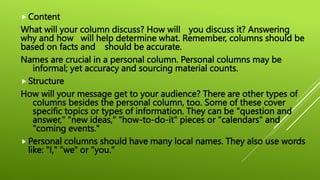 COLUMN WRITING.pptx1122113311441155116611 | PPTX