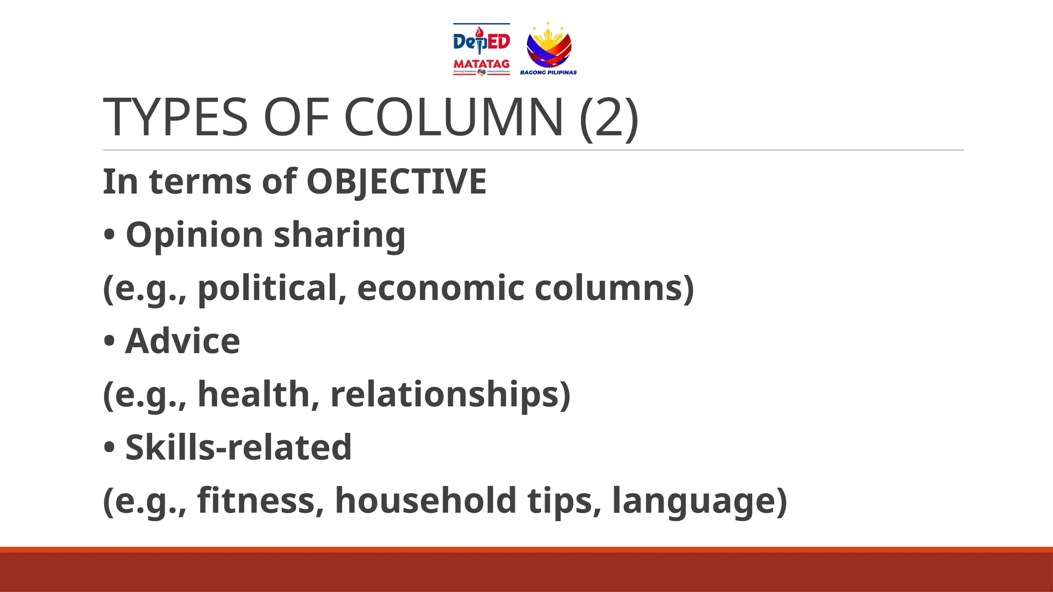 "'Upskilling lesson for Column Writing'" | PPTX