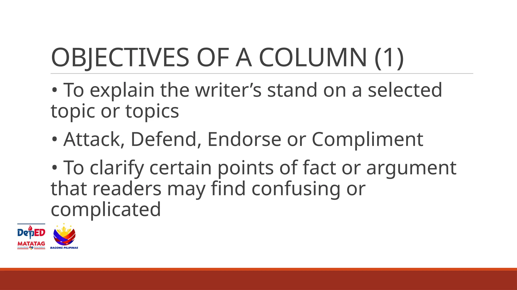 "'Upskilling lesson for Column Writing'" | PPTX