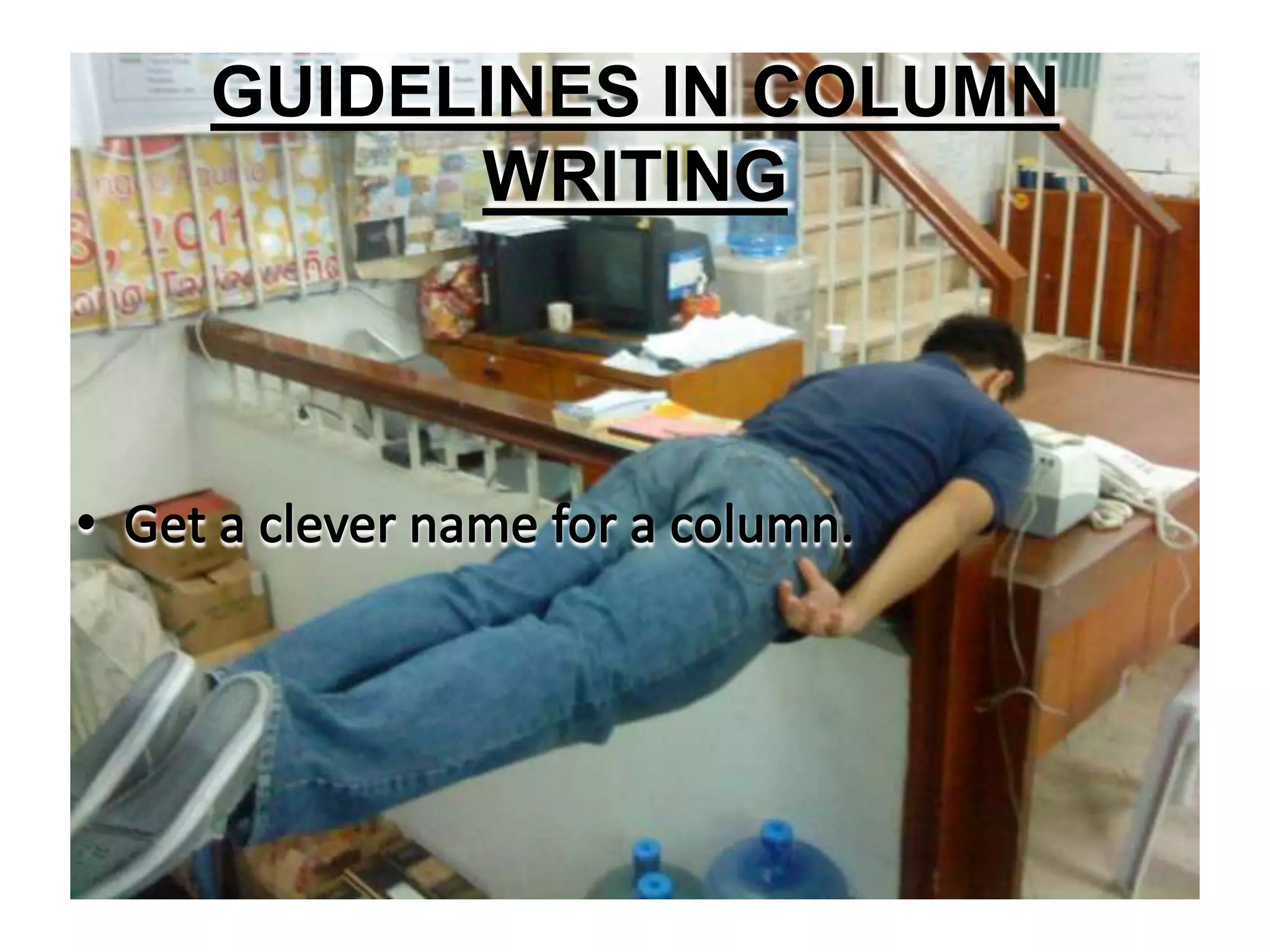 Column writing for publications | PPTX