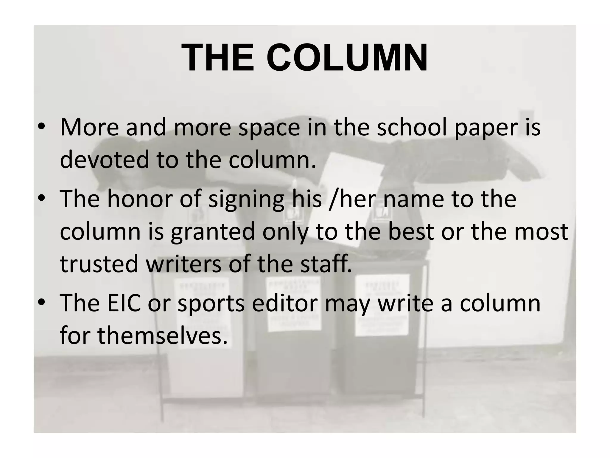 Column writing for publications | PPTX