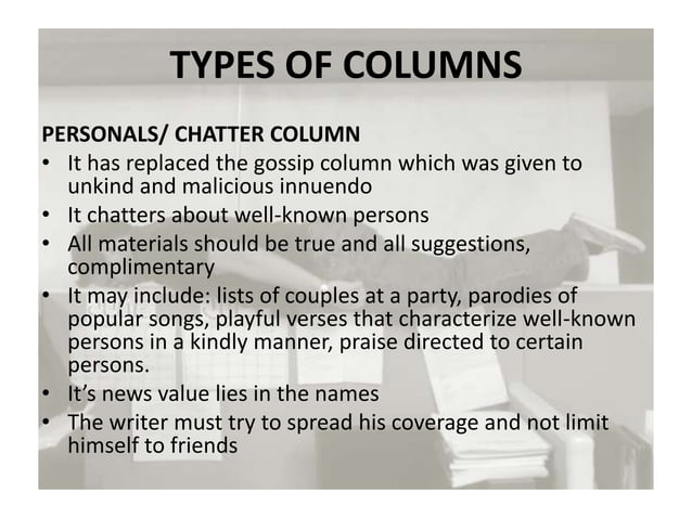 Column writing for publications | PPTX