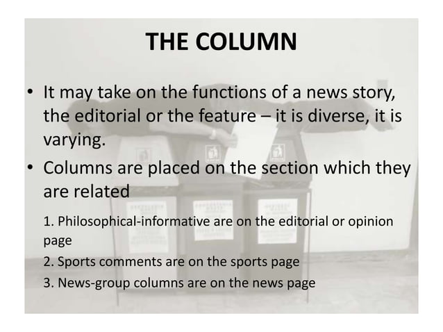 Column writing for publications | PPTX