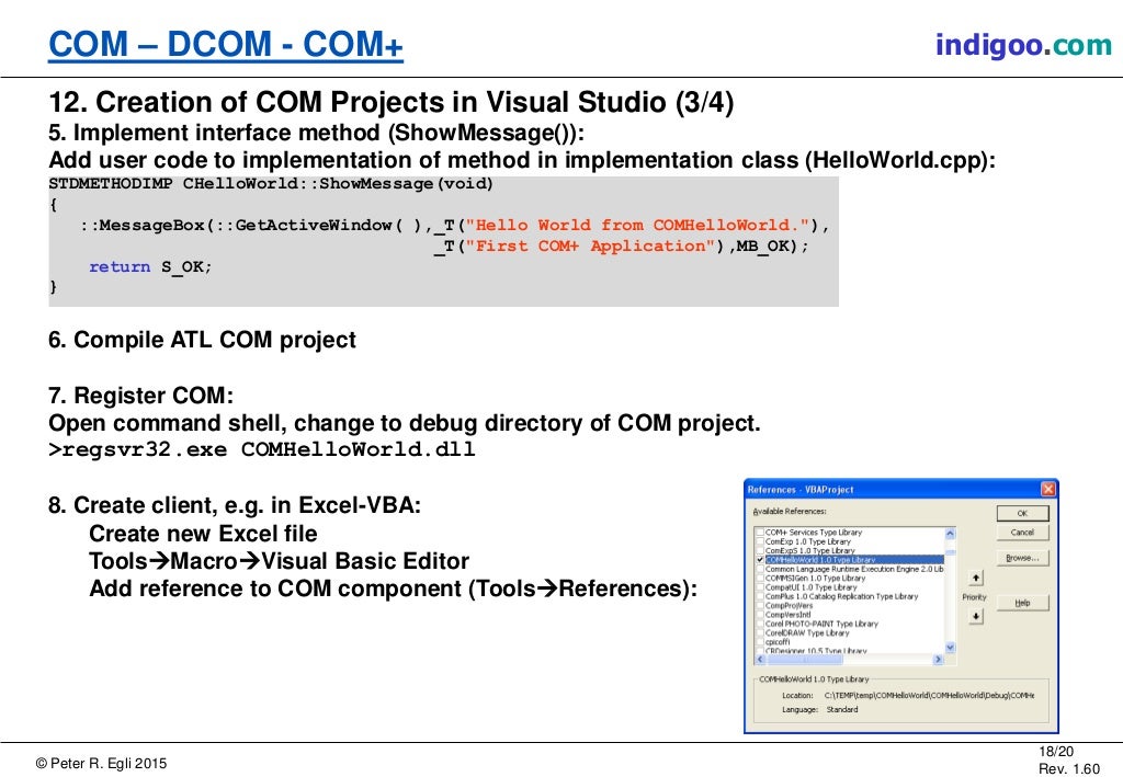 Component Object Model (COM, DCOM, COM+)