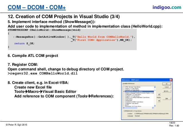 Component Object Model (COM, DCOM, COM+)