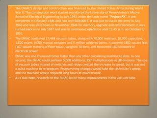 History of Computers (ENIAC and EDVAC) | PPTX