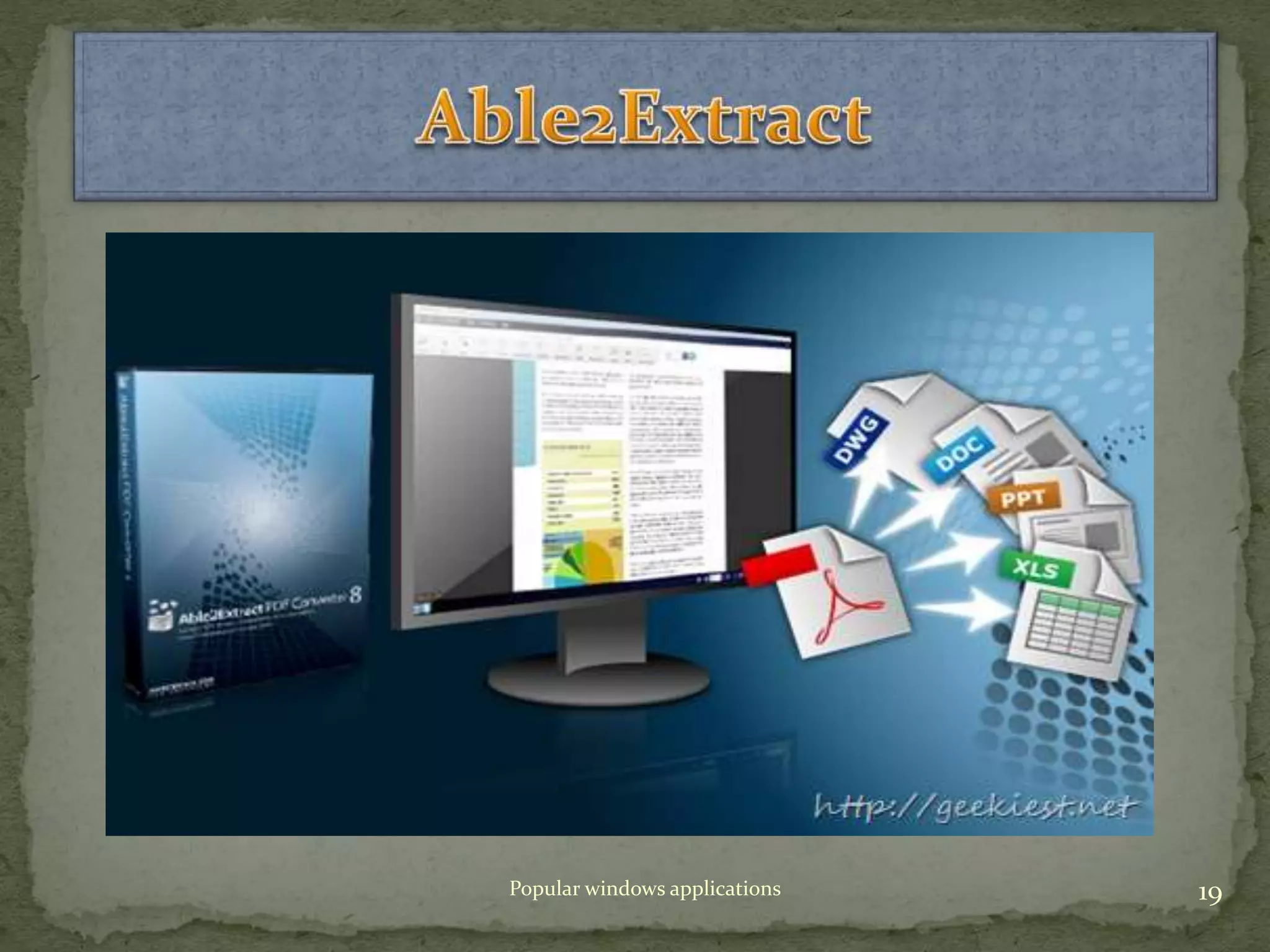 popular windows applications | PPTX