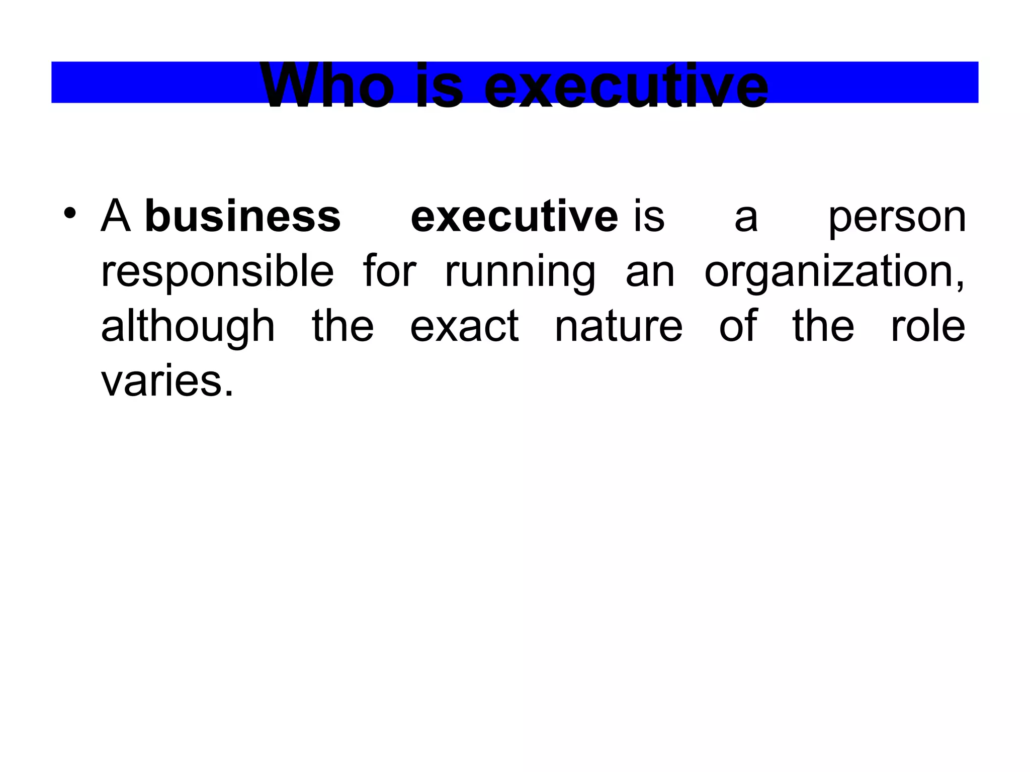 executive appearance | PPT