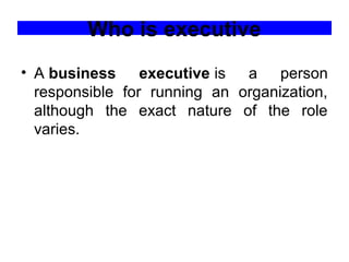 executive appearance | PPT