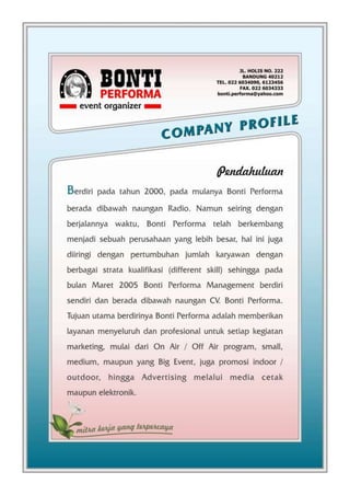 Company Profile Bonti Performa | PPSX
