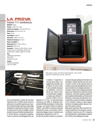 Recensione stampante 3D Tiertime Up Box distribuita da WL3D | PDF