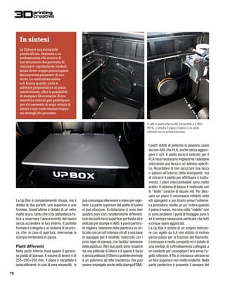 Recensione stampante 3D Tiertime Up Box distribuita da WL3D | PDF