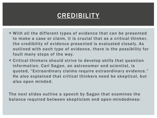 Types of Evidence & Understanding Credibility | PPT