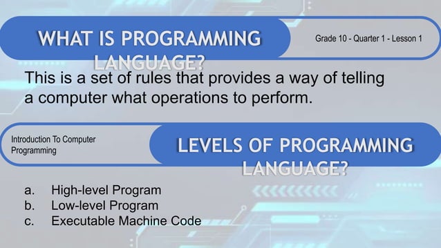COMPUTER 10 QUARTER 1 LESSON 1 K12 LESSON | PPTX