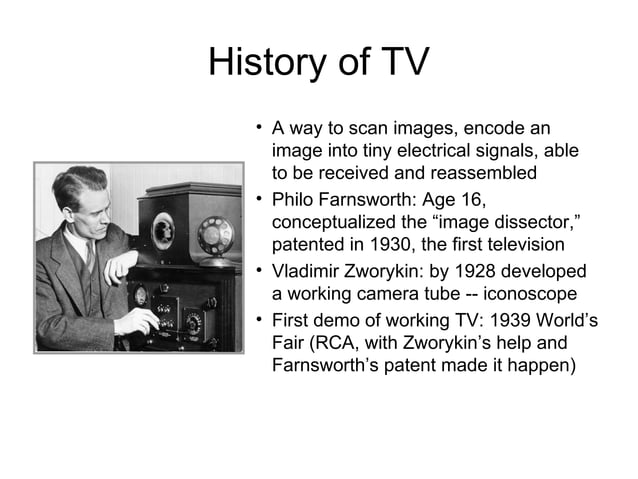 COM 110: Chapter 1 -- History of Broadcast Media | PPT | Technology ...