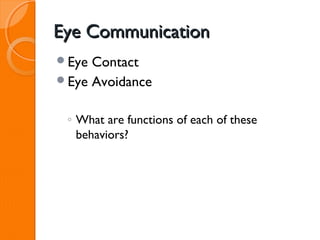 Com120 06 nonverbal_13ed_long | PPT