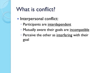 Com120 11 conflict part 1 | PPT