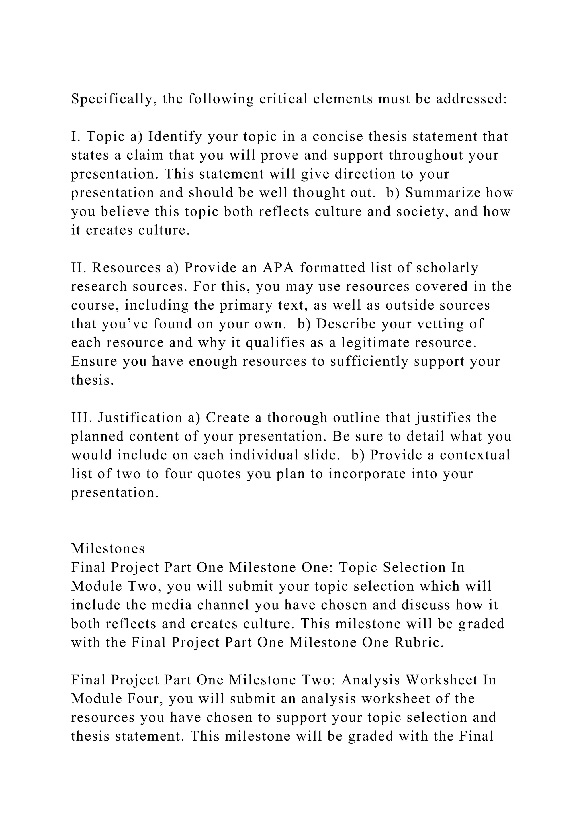 COM 126 Final Project Part One Guidelines and Rubric Overview .docx