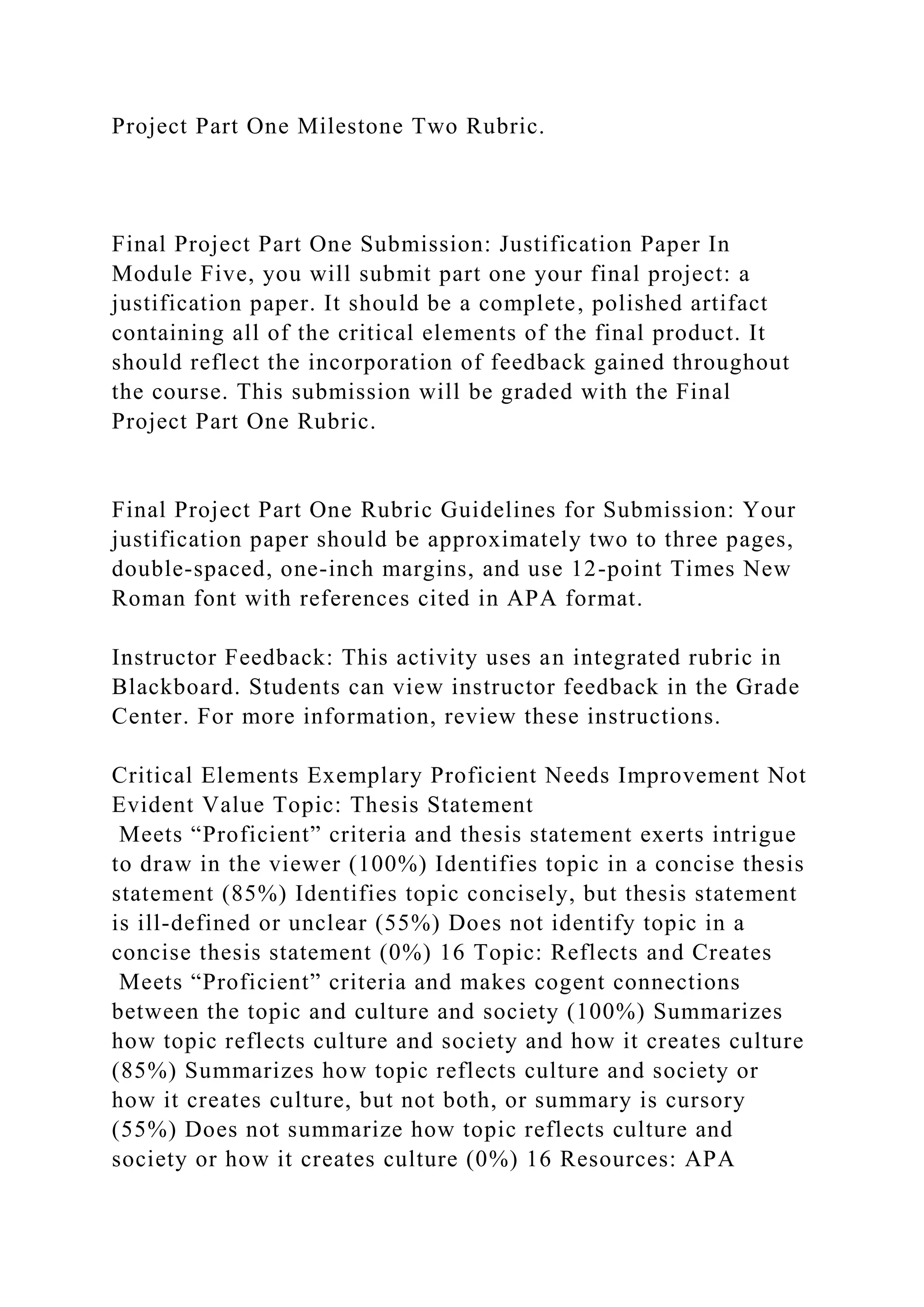 COM 126 Final Project Part One Guidelines and Rubric Overview .docx