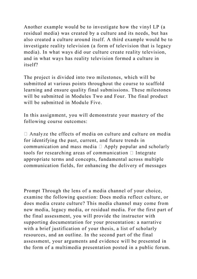 COM 126 Final Project Part One Guidelines and Rubric Overview .docx