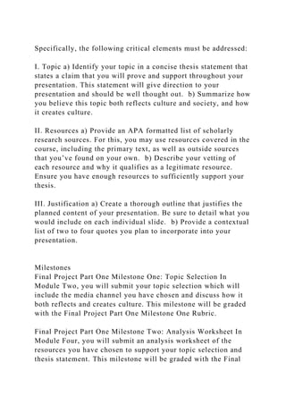 COM 126 Final Project Part One Guidelines and Rubric Overview .docx