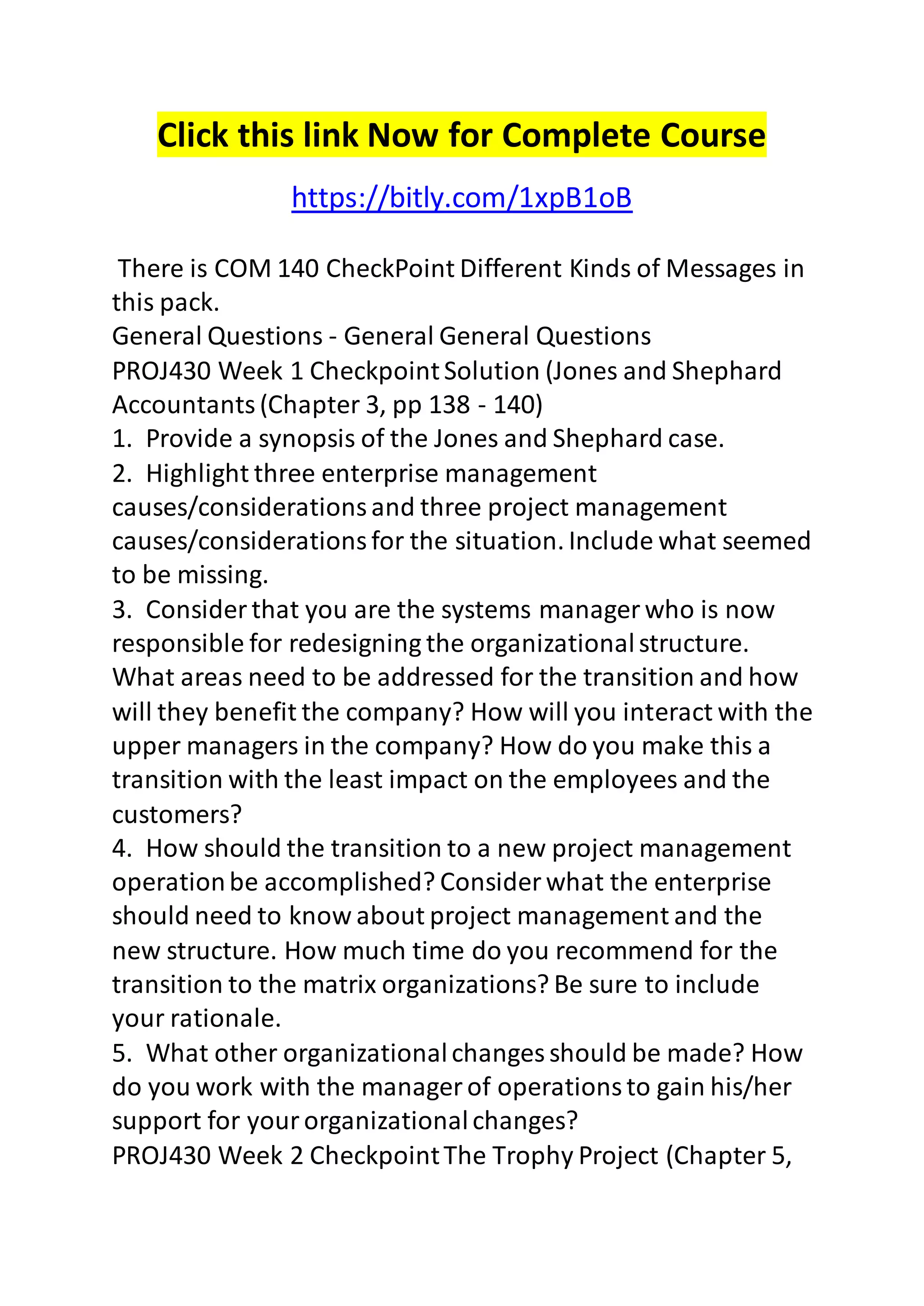 Com 140 check point different kinds of messages | DOCX