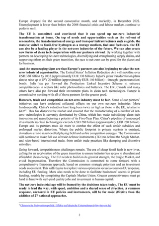 EU - A Green Deal Industrial Plan for the Net-Zero Age | PDF