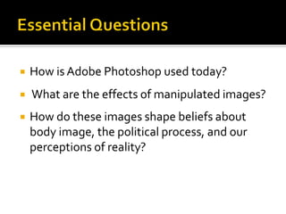 Com202 photo manipulation ethics | PDF | Photo Editing Software ...