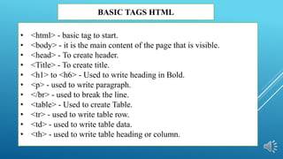 COM 311 LECTURE - 3.pptx | Web Design and HTML | Internet