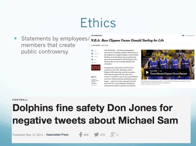 Reading 1-1: Ethics in Sports Communication | PPT