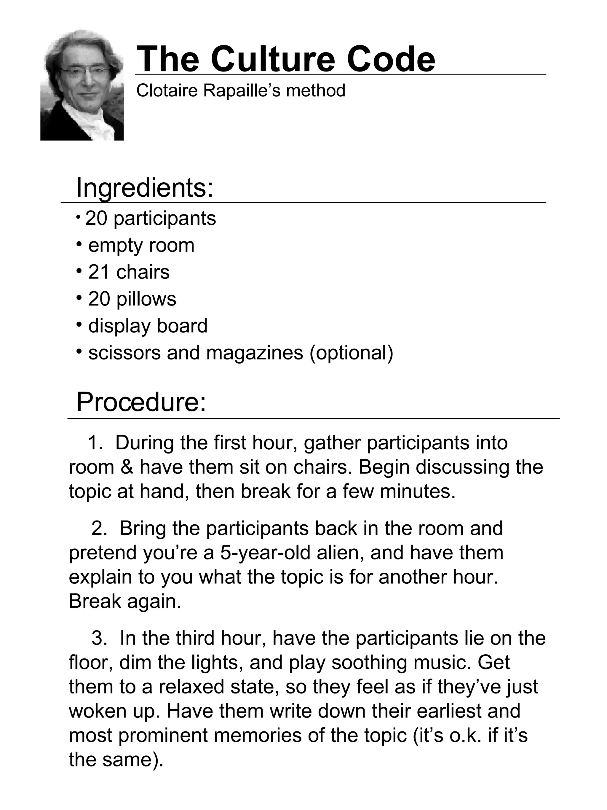 Com459 Cookbook Rapaille | PPT