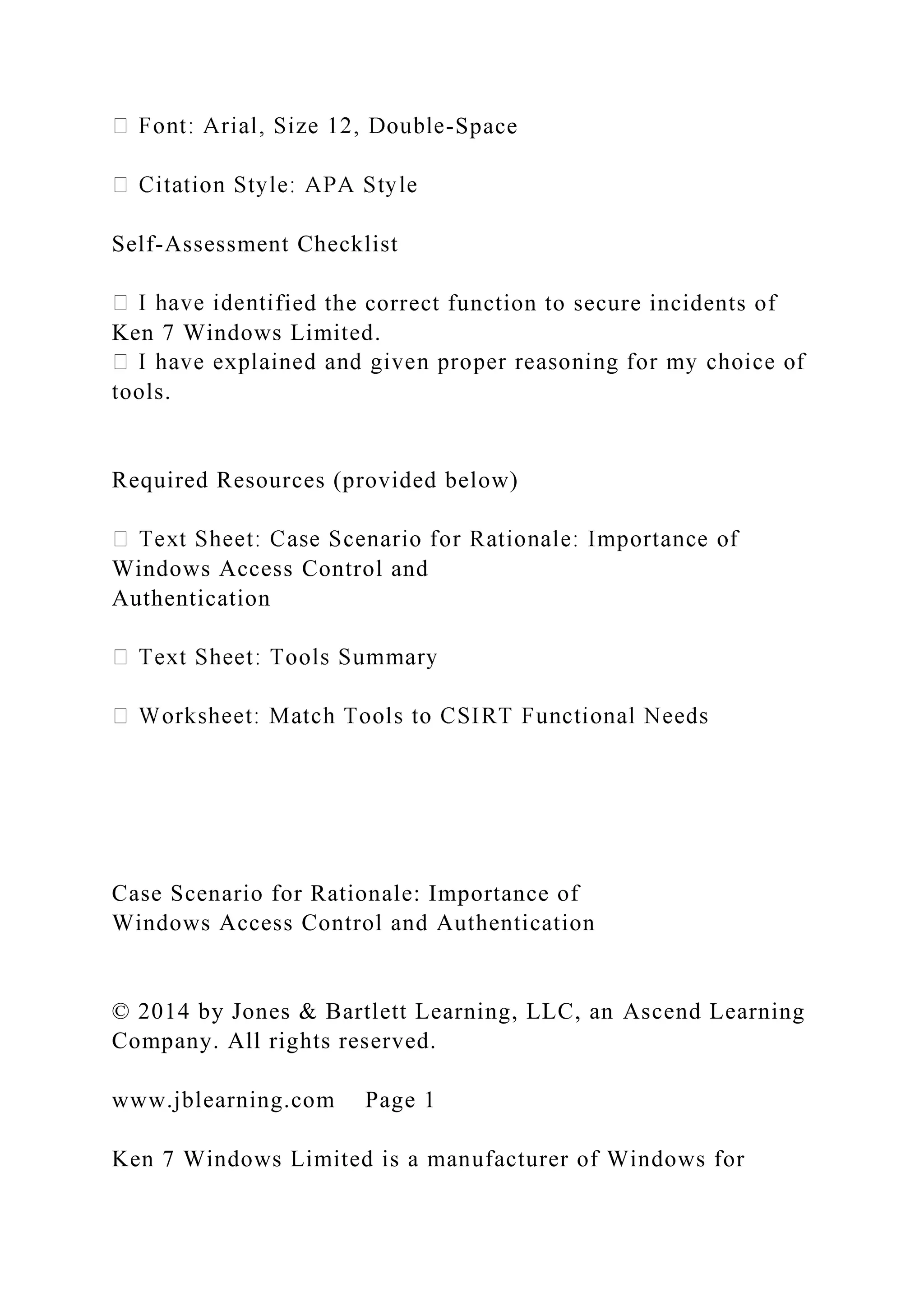 COM520 Written Assignment 7 Assignment Windows Incident.docx