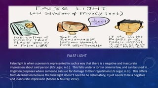 Com 530 7-1- presentation- false light and appropriation (1) | PPTX