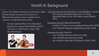 COM600 Buzzfeed Case Study on Worth It by Drayton and Haynes | PPT