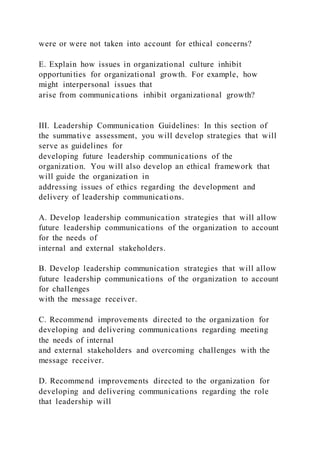 COM 600 Final Project Guidelines and Rubric Overview | PDF