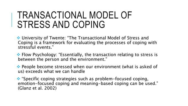 Transactional Model of Stress and Coping & Language Expectancy Theory ...