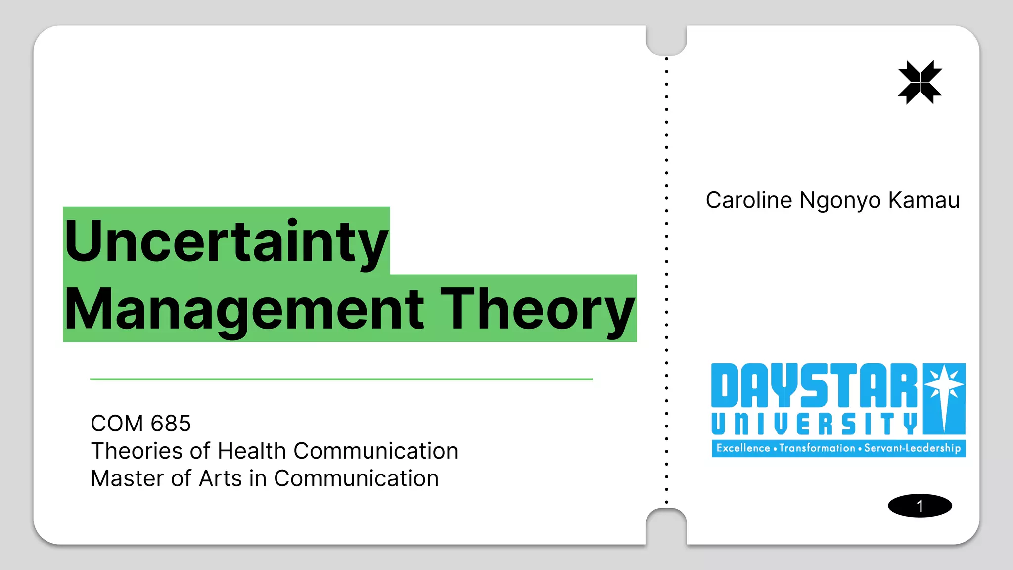 Uncertainty Management Theory | PDF