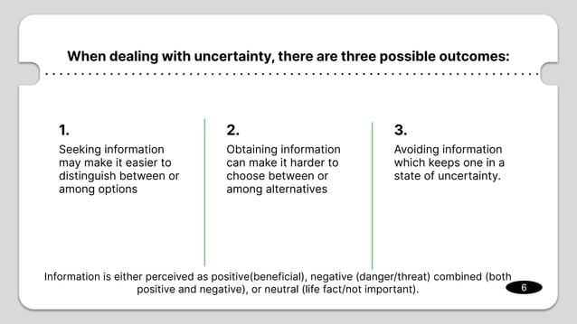 Uncertainty Management Theory | PDF