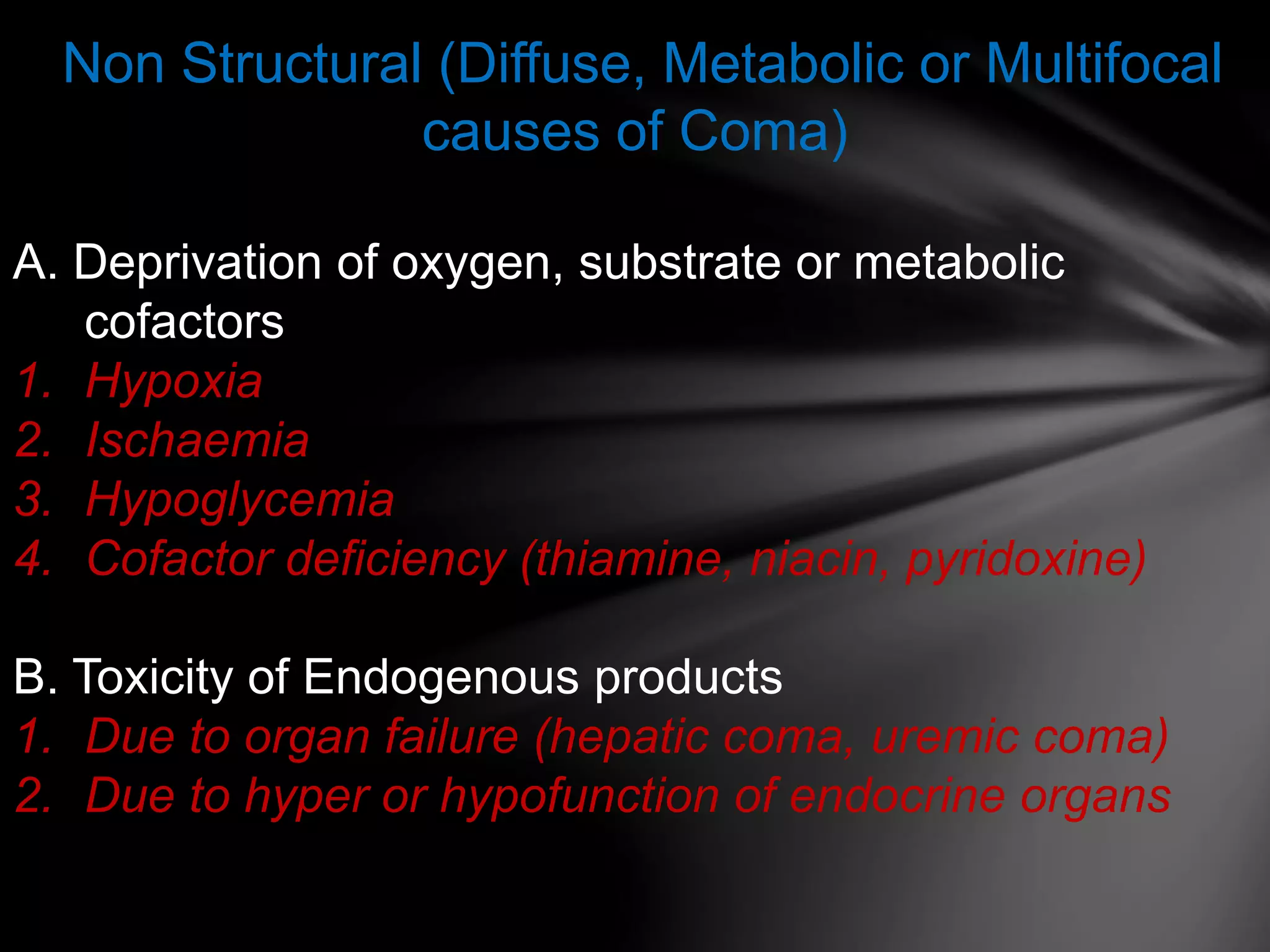 COMA | PPTX | Brain and Nervous System Disorders | Diseases and Conditions