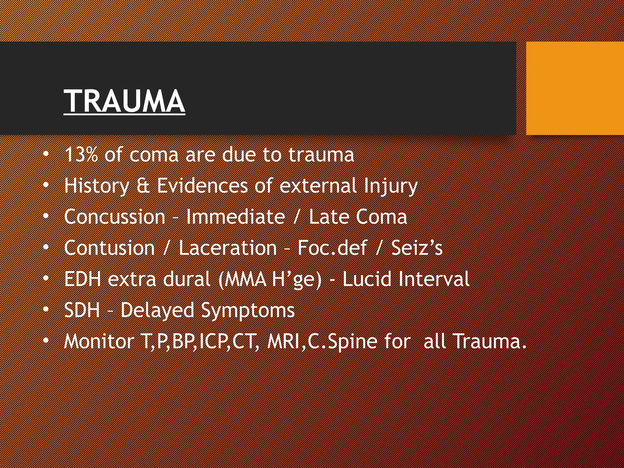COMA.ppt unconscious patient. By Mansoor ahmed khan . | PPT