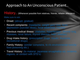 Definitions, and approach to Coma | PPTX